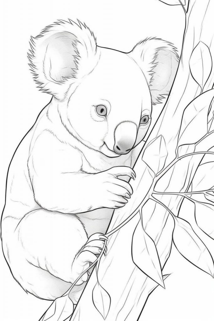 Koala Bear Color Sheets (Free & Printable)