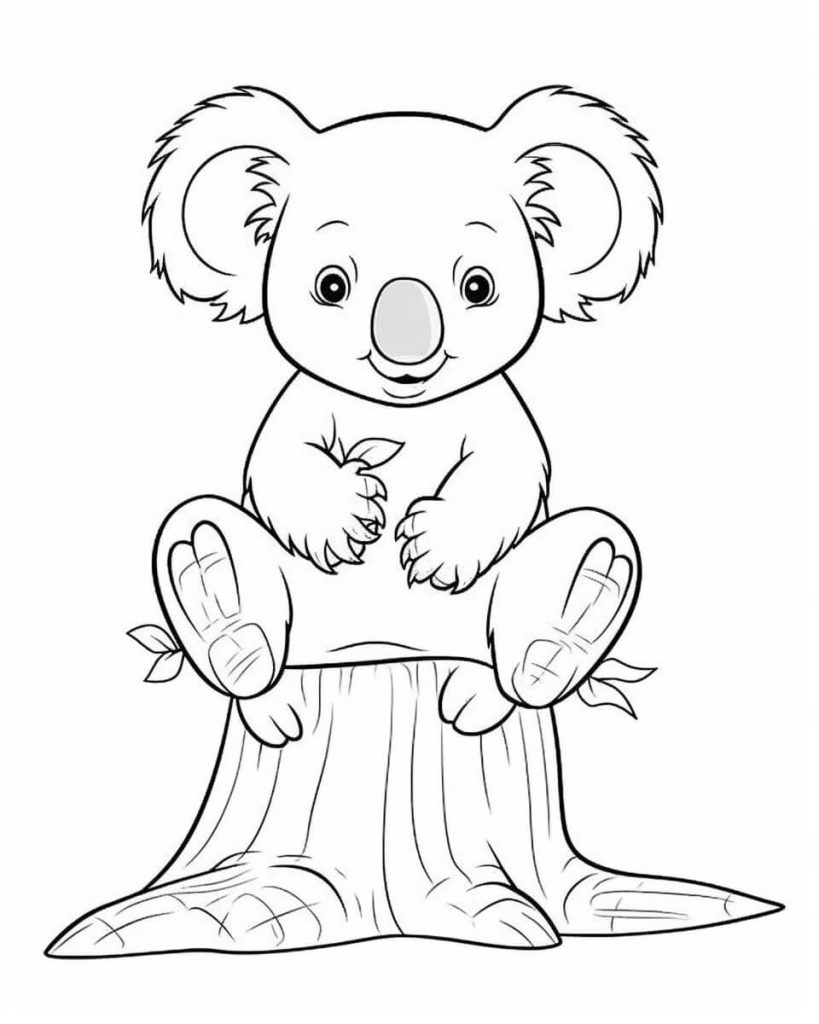 Koala Bear Color Sheets (Free & Printable)