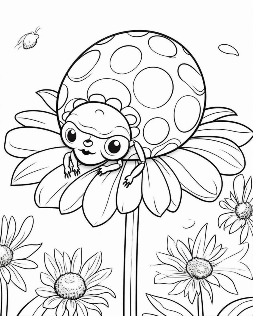 Lady bug pictures to color (free & printable) | Kokoprint.com