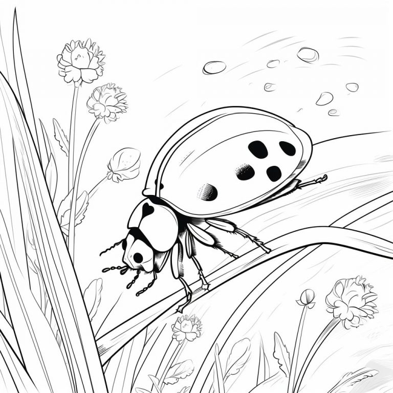 Lady bug pictures to color (free & printable) | Kokoprint.com