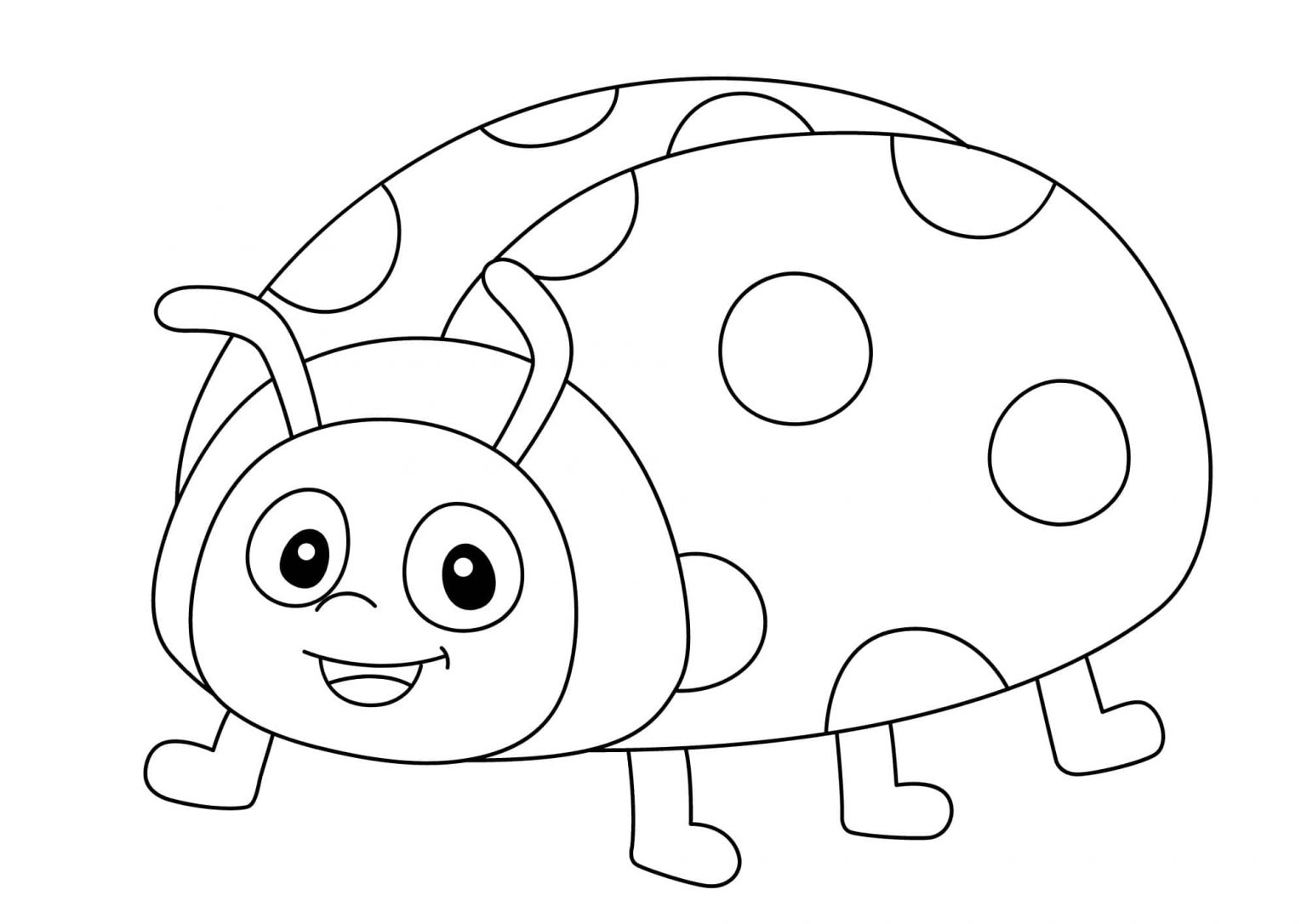 Lady bug pictures to color (free & printable) | Kokoprint.com