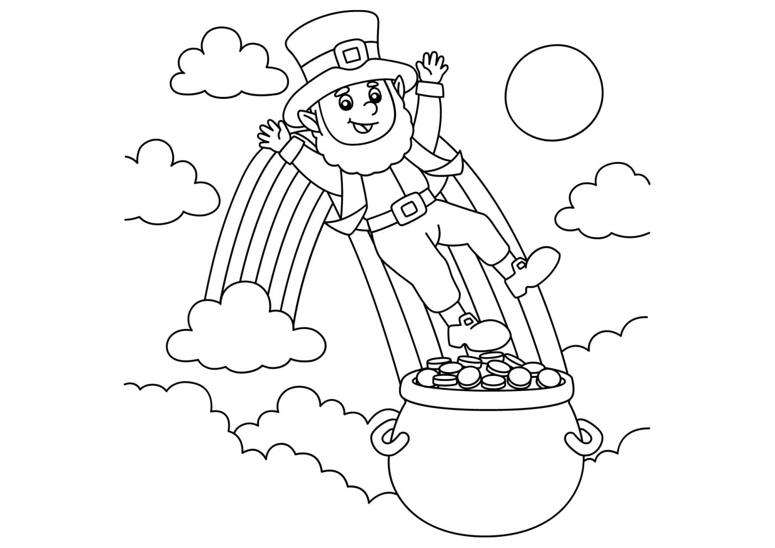 Leprechaun images to color (free & printable)