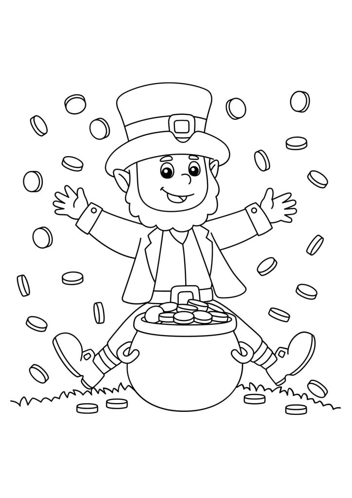 Leprechaun images to color (free & printable)
