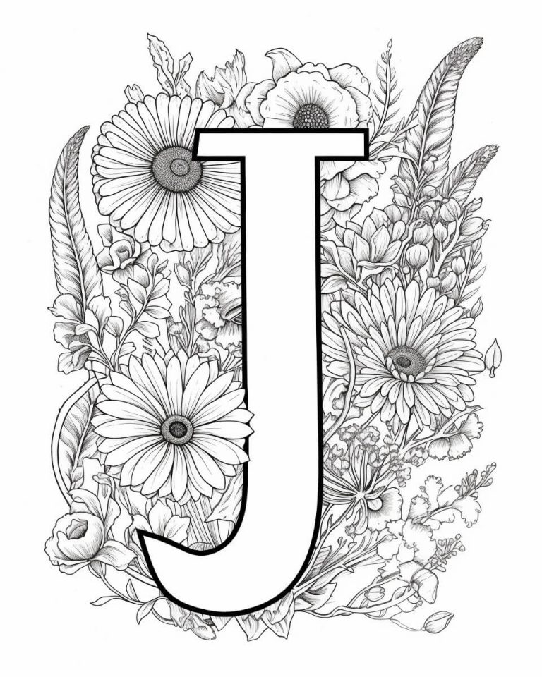 Letter J Coloring Sheet (Free + Printable)