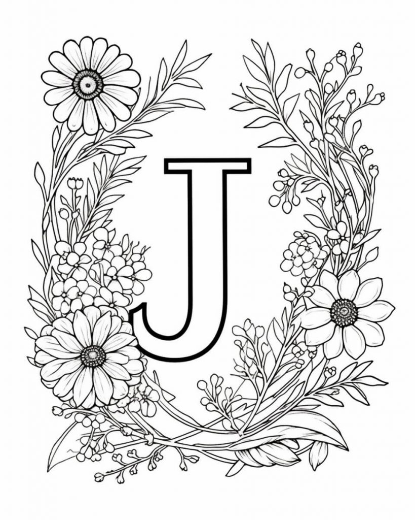 Letter J Coloring Sheet (Free + Printable)