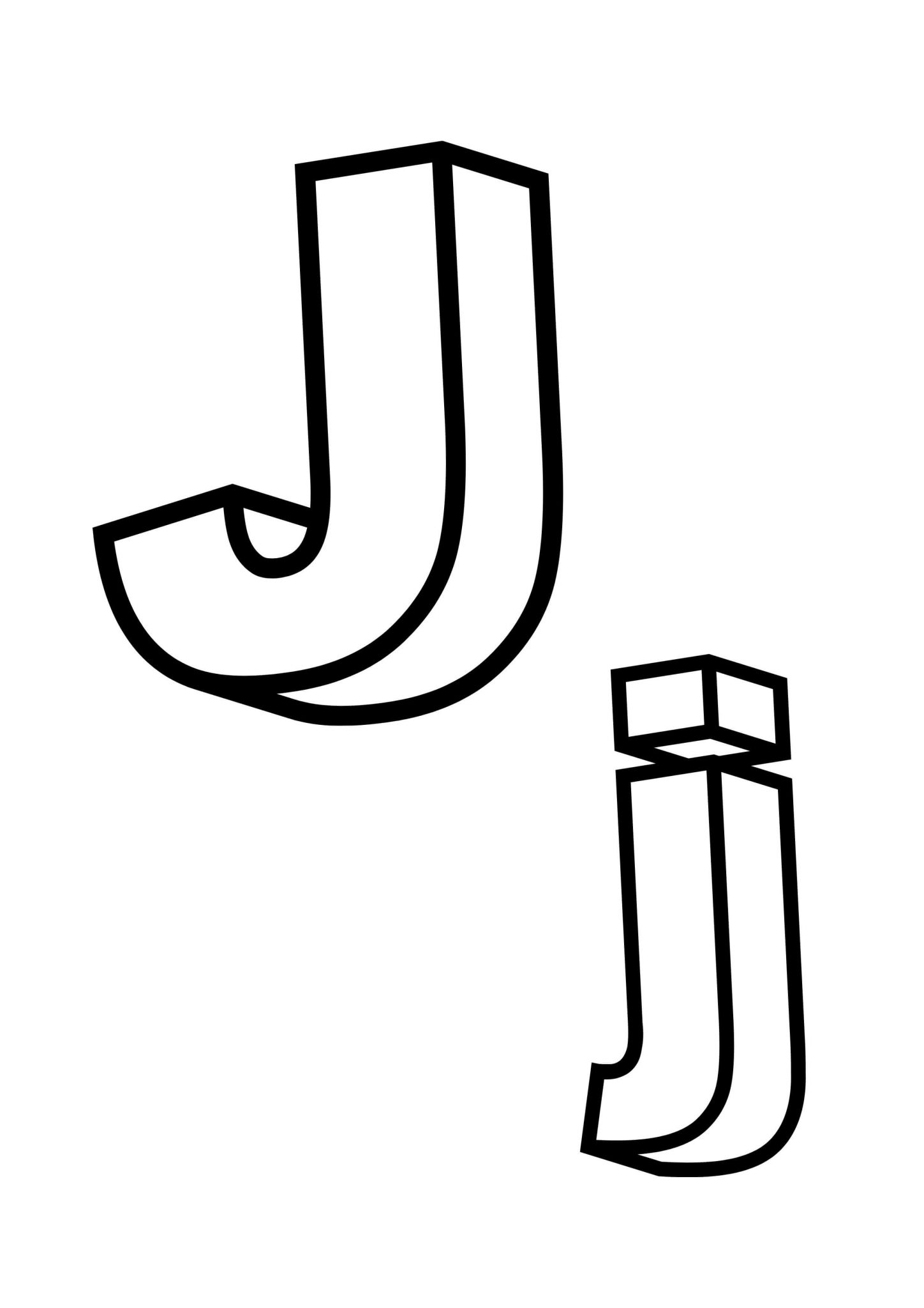 Letter J Coloring Sheet (Free + Printable)