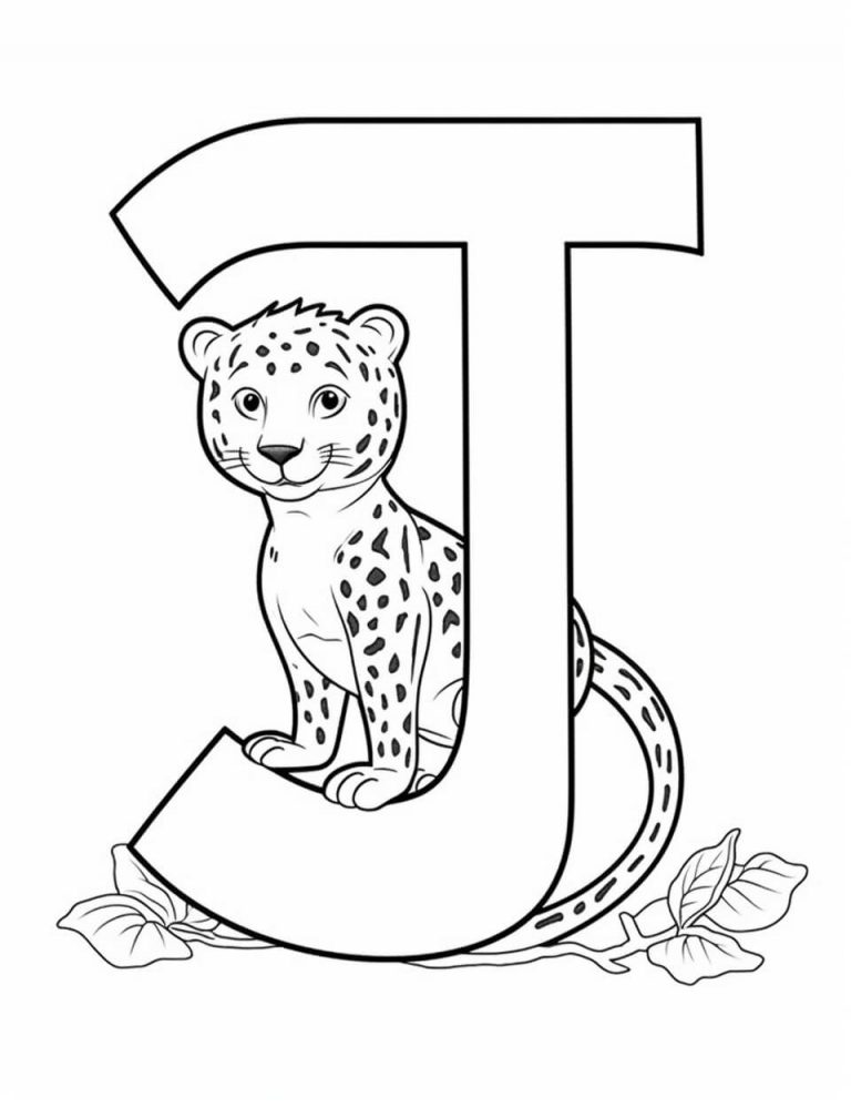 Letter J Coloring Sheet (Free + Printable)