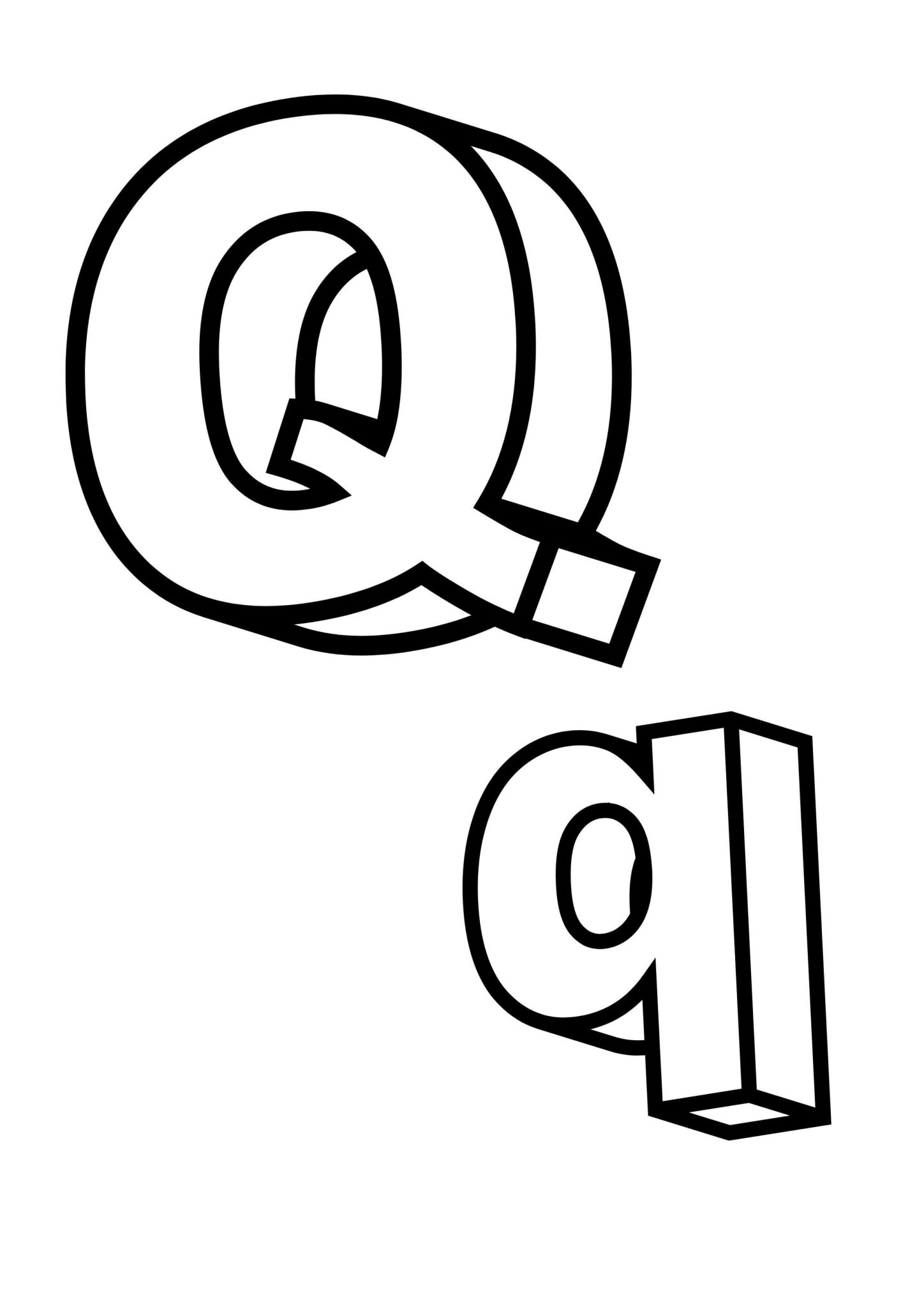 Letter Q Coloring Sheet (Free + Printable)