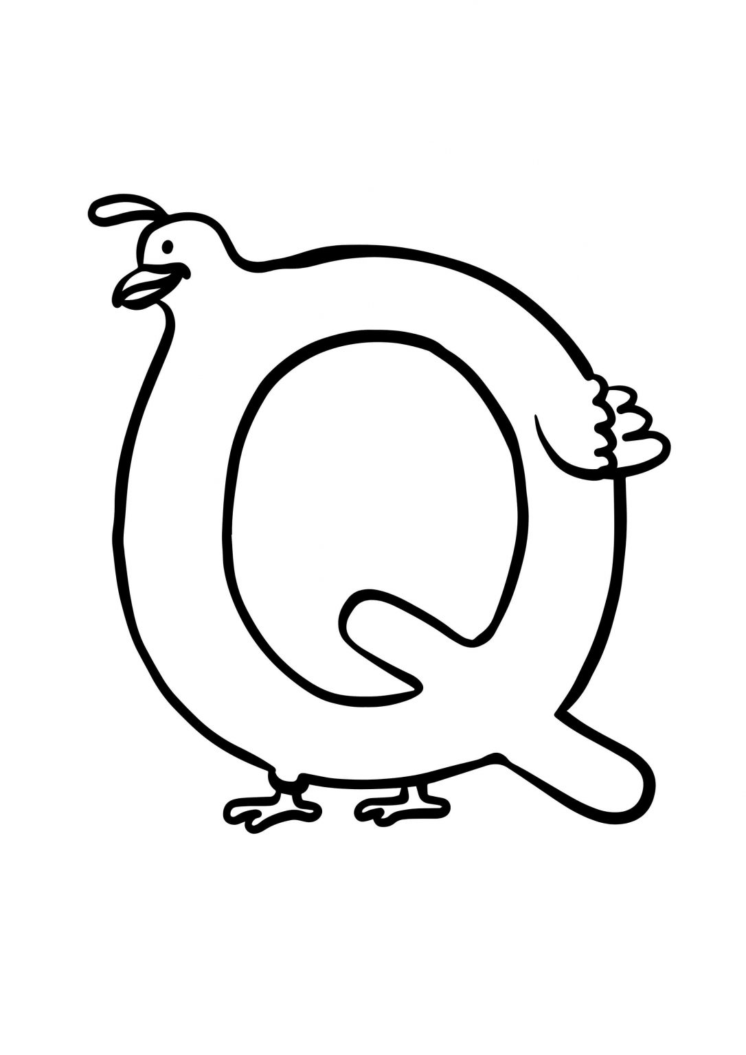 Letter Q Coloring Sheet (Free + Printable)