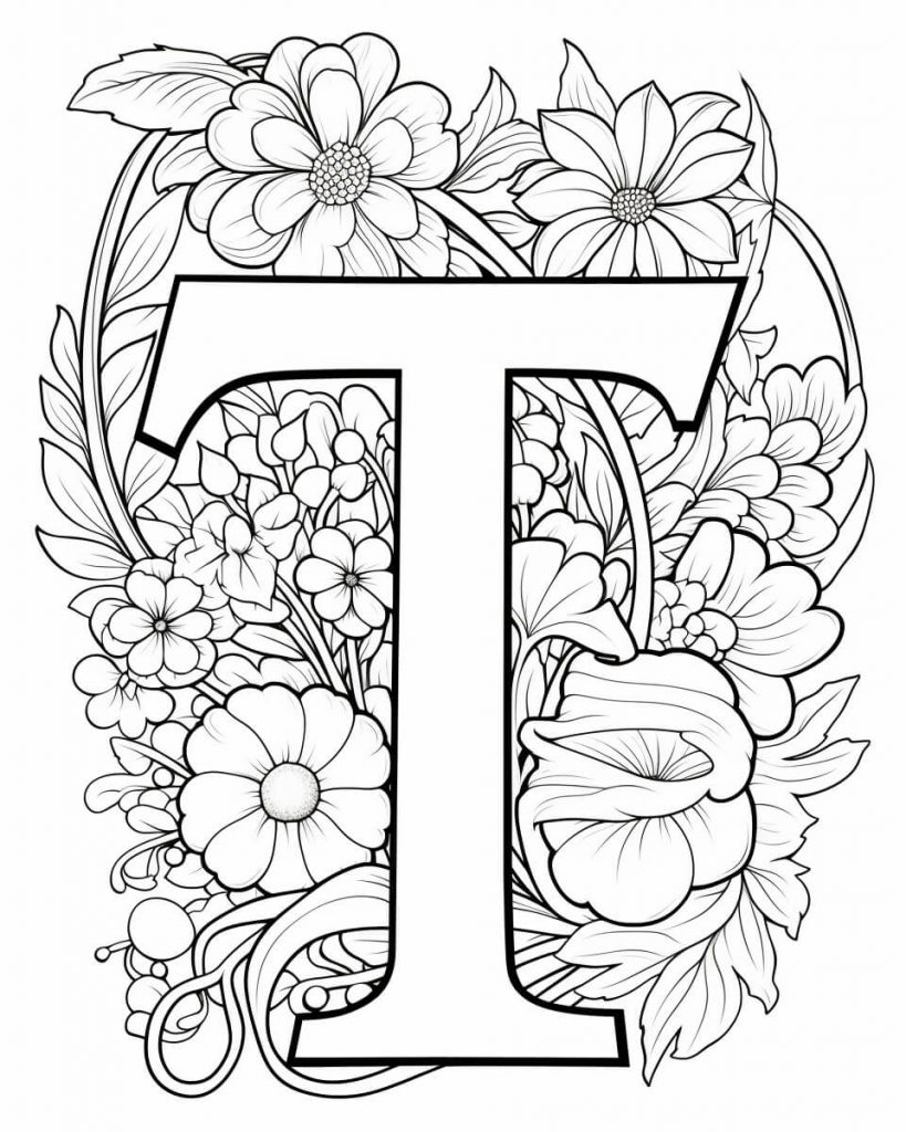 Letter T Coloring Sheet (Free + Printable)