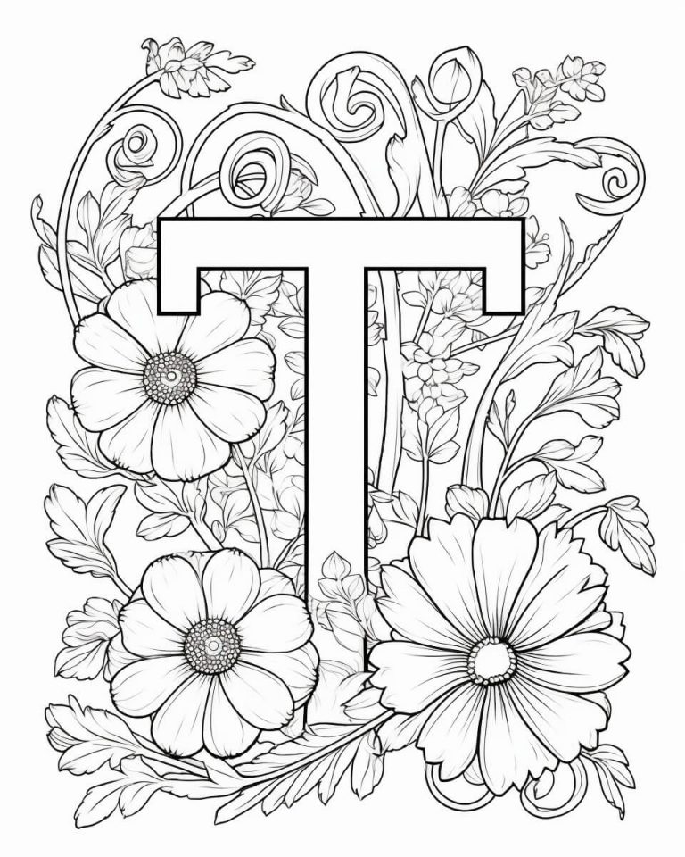 Letter T Coloring Sheet (Free + Printable)