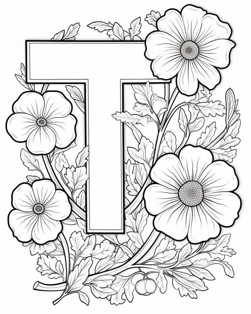 Letter T Coloring Sheet (Free + Printable)
