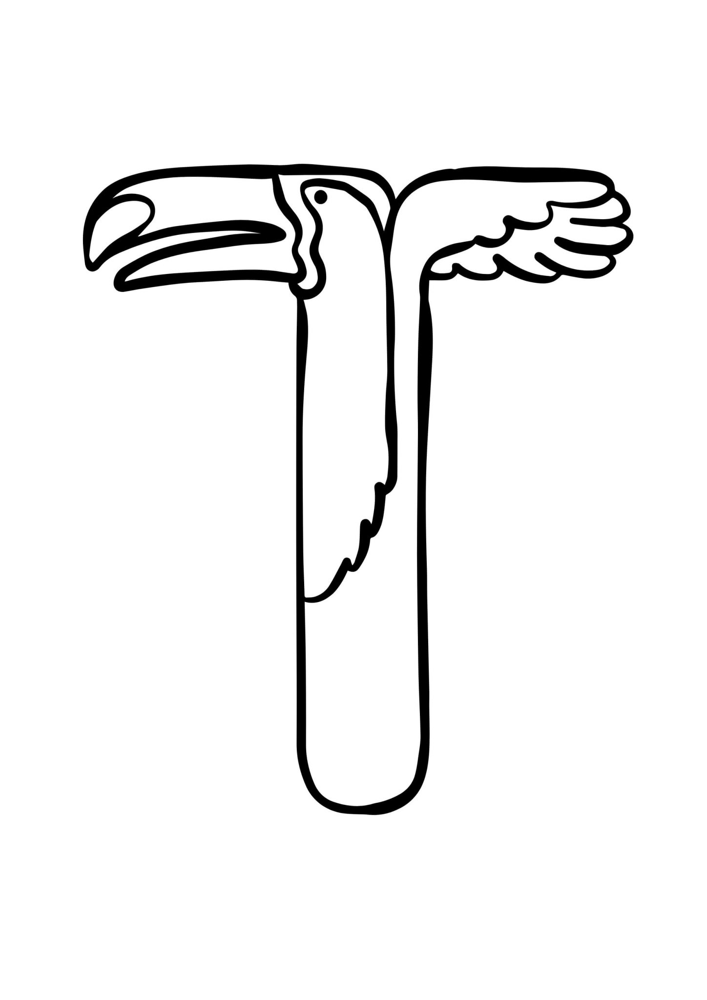 Letter T Coloring Sheet (Free + Printable)