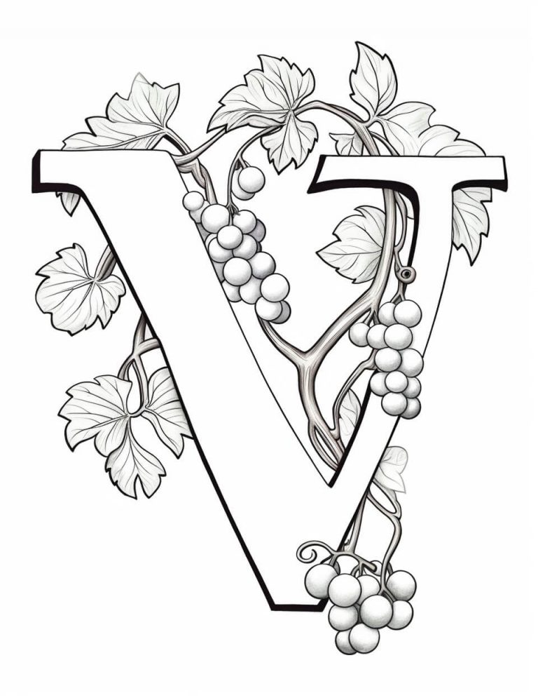 Letter V Coloring Sheet (Free + Printable)