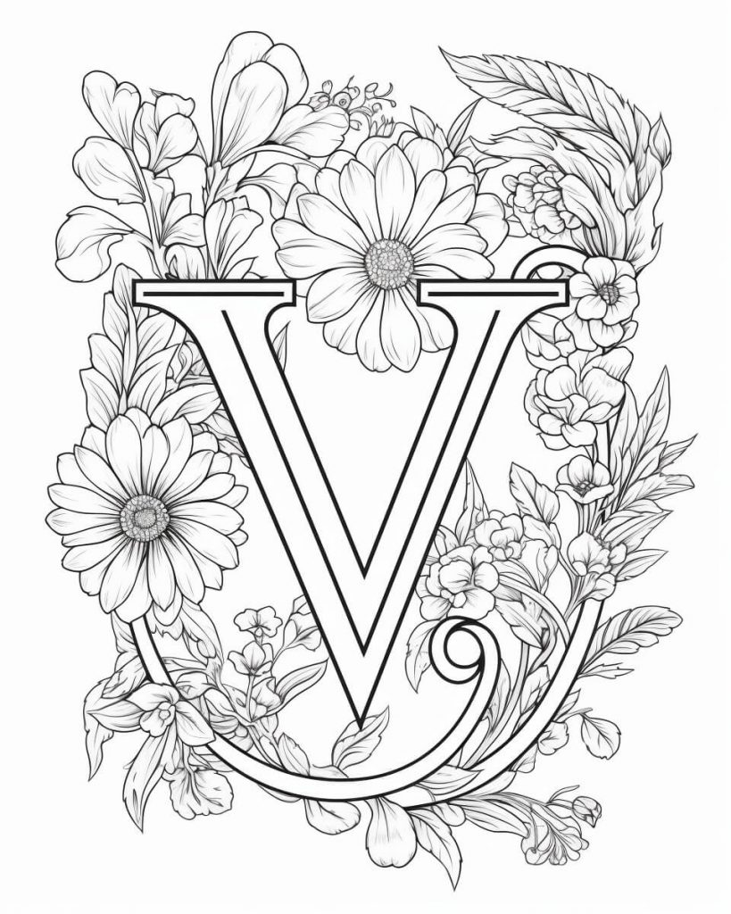 Letter V Coloring Sheet (Free + Printable)