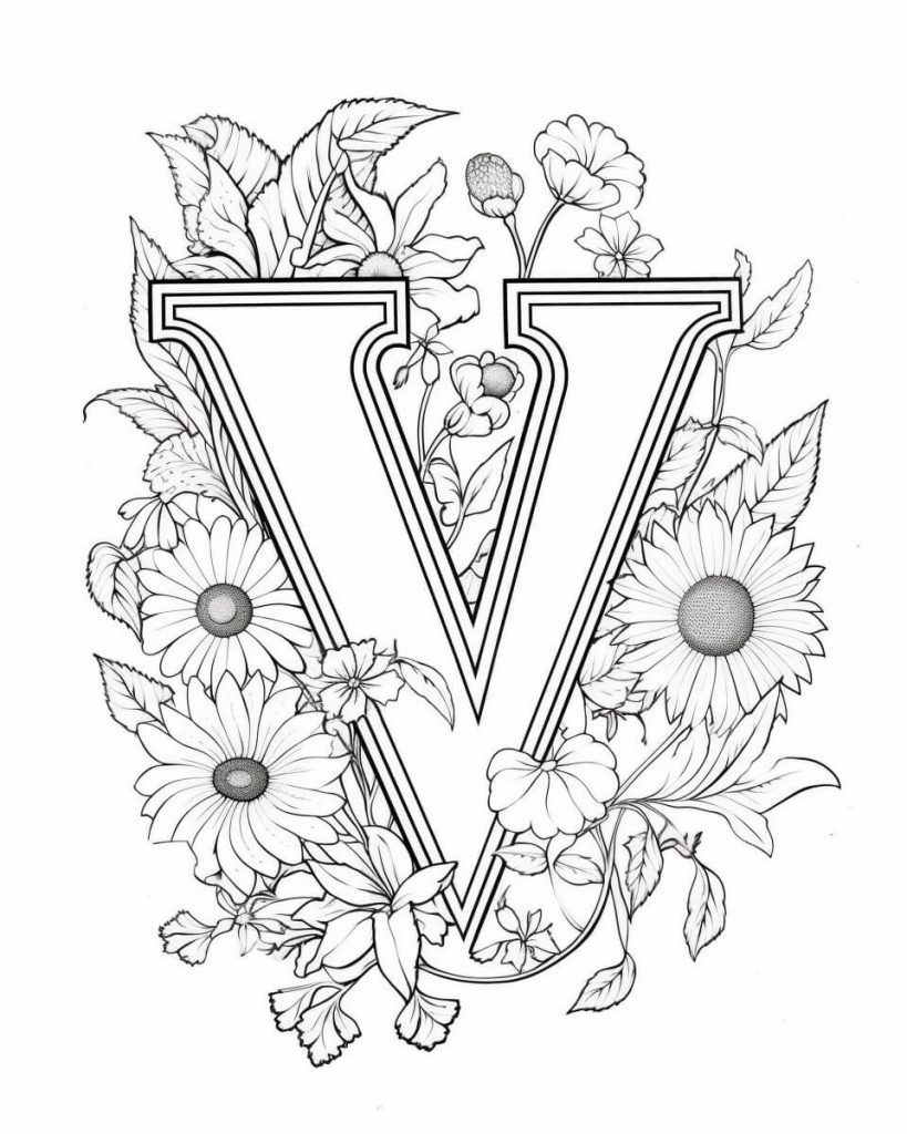 Letter V Coloring Sheet (Free + Printable)