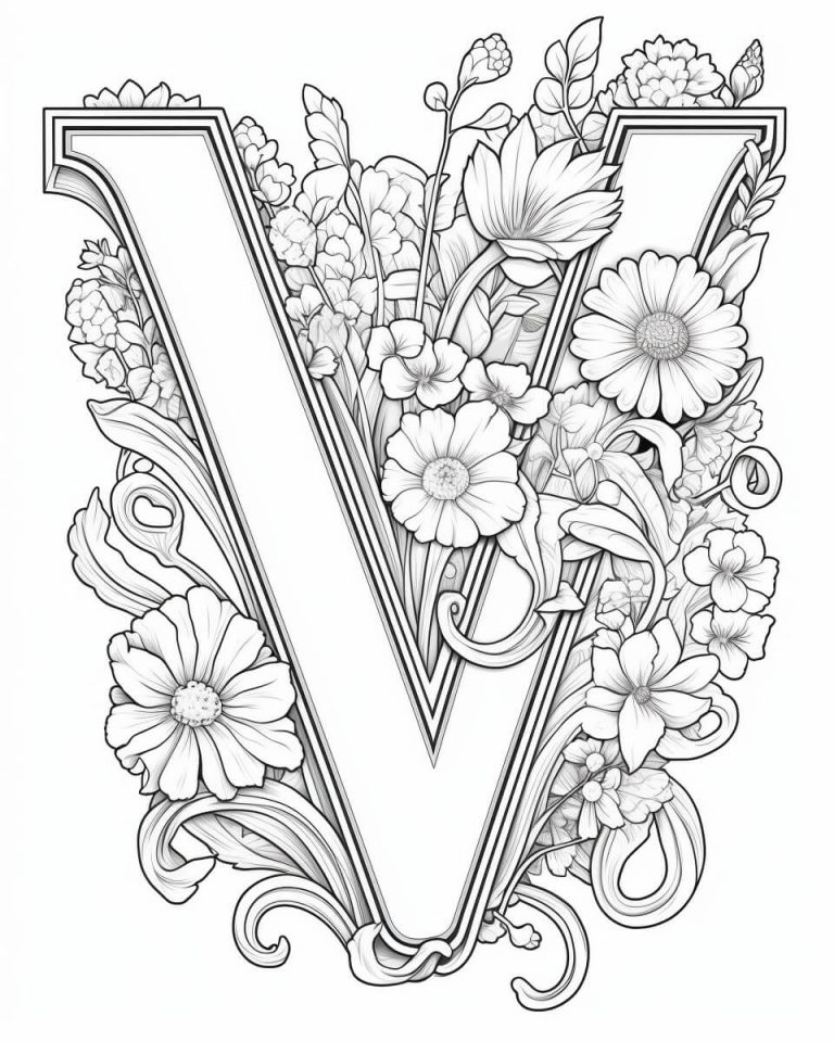 Letter V Coloring Sheet (Free + Printable)