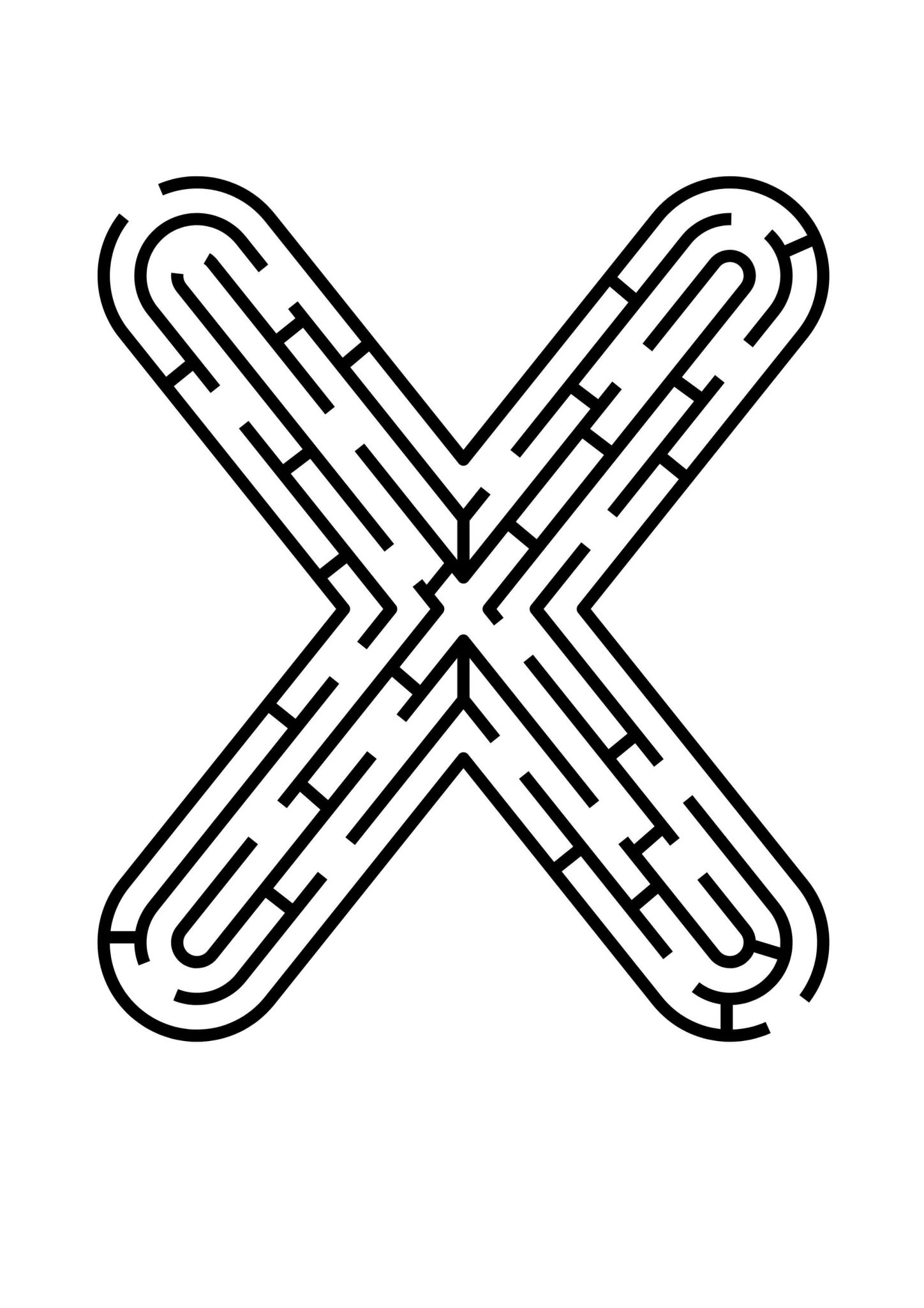 Letter X Coloring Sheet (Free + Printable)