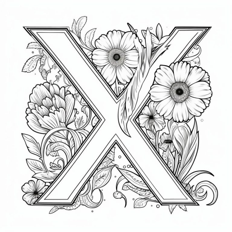 Letter X Coloring Sheet (Free + Printable)