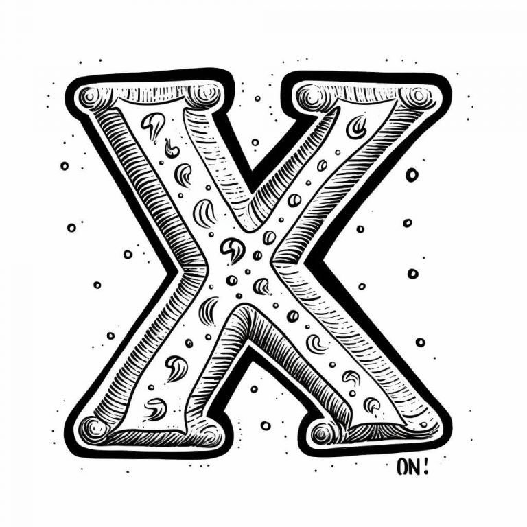 Letter X Coloring Sheet (Free + Printable)