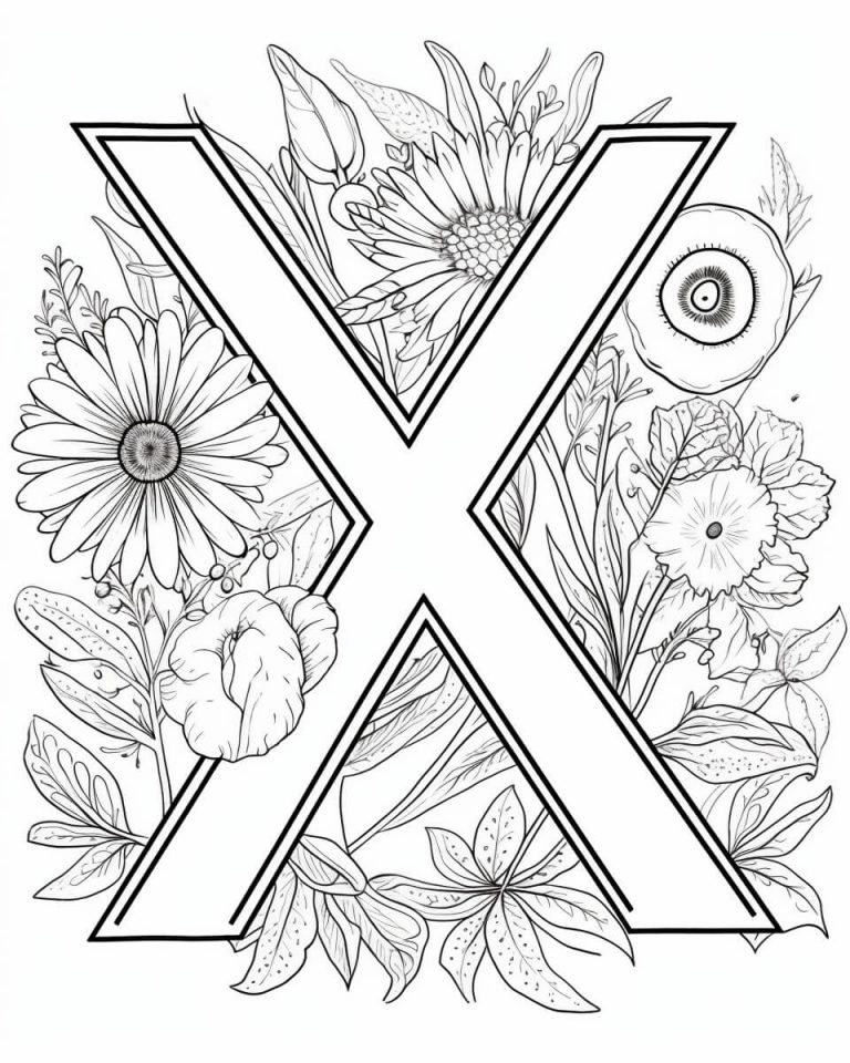 Letter X Coloring Sheet (Free + Printable)