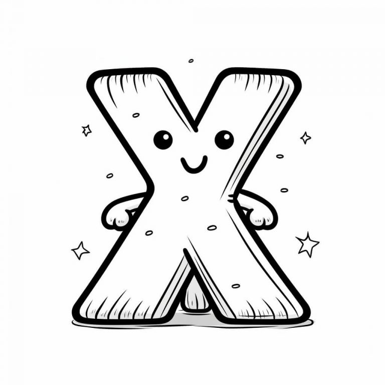 Letter X Coloring Sheet (Free + Printable)