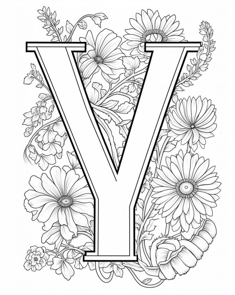 Letter Y Coloring Sheet (Free + Printable)