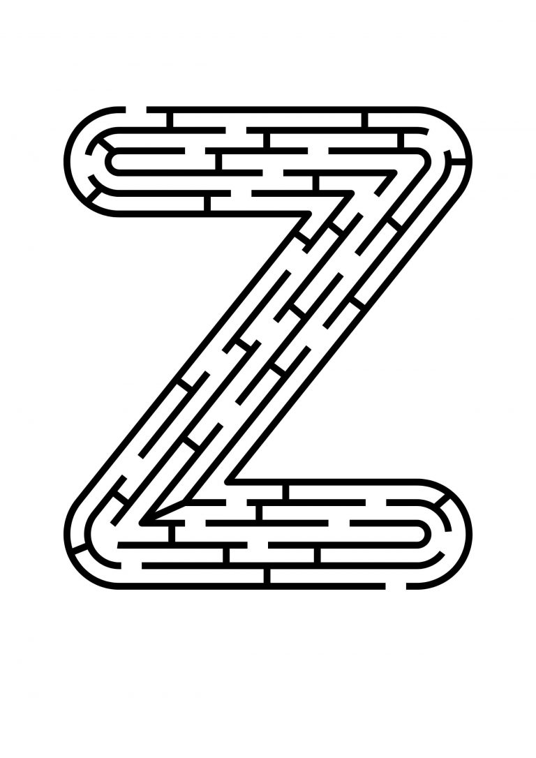 Letter Z Coloring Sheet (Free + Printable)