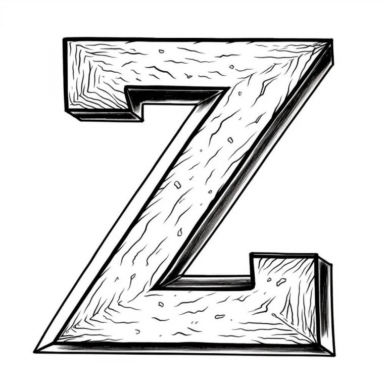 Letter Z Coloring Sheet (Free + Printable)