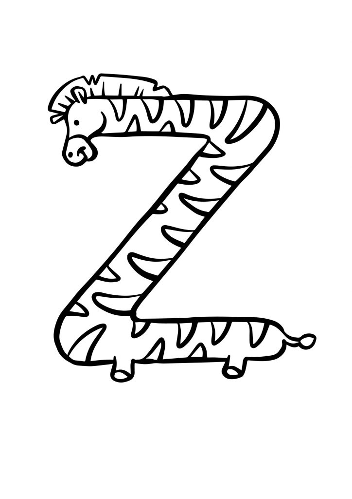 Letter Z Coloring Sheet (Free + Printable)
