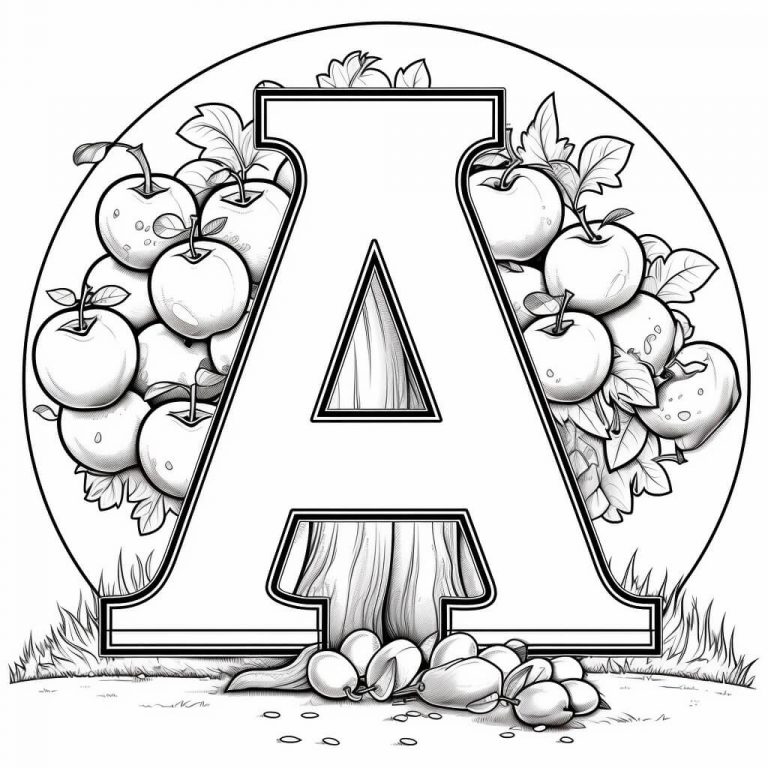 Letter A Coloring Sheet (Free + Printables)