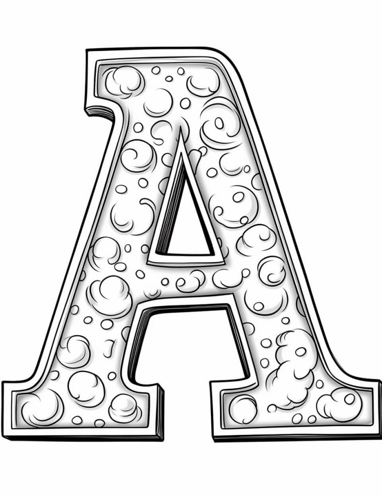 Letter A Coloring Sheet (Free + Printables)