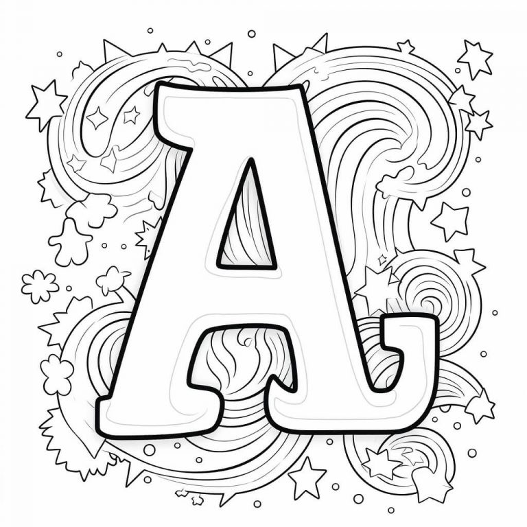 Letter A Coloring Sheet (Free + Printables)