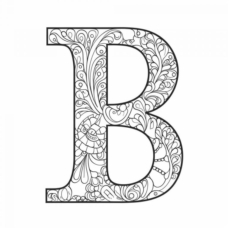 Letter B Coloring Sheet (Free + Printables)