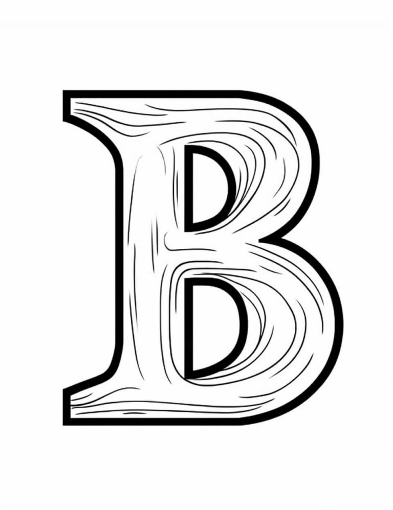 Letter B Coloring Sheet (Free + Printables)