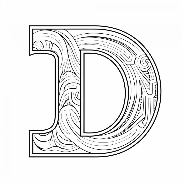 Letter D Coloring Sheet (Free + Printables)