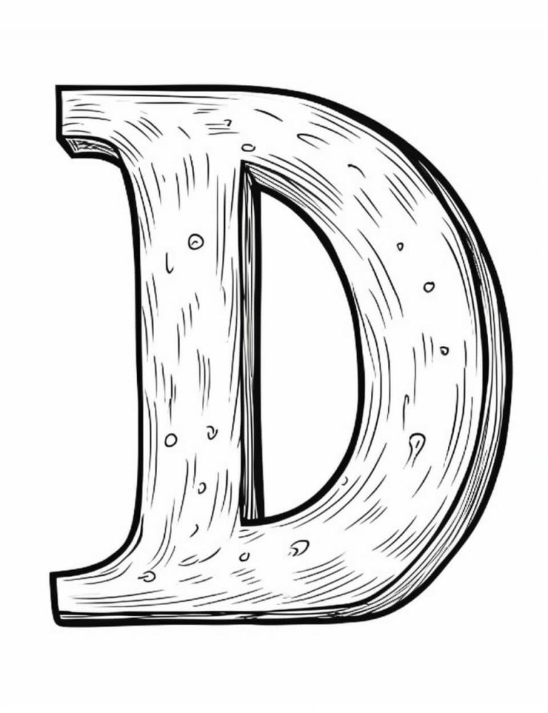 Letter D Coloring Sheet (Free + Printables)
