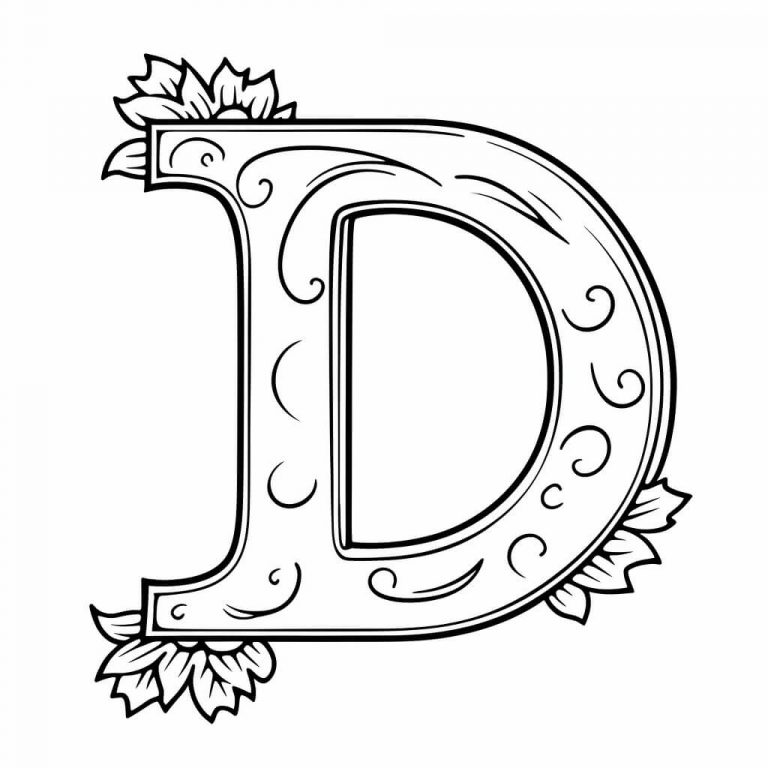 Letter D Coloring Sheet (Free + Printables)