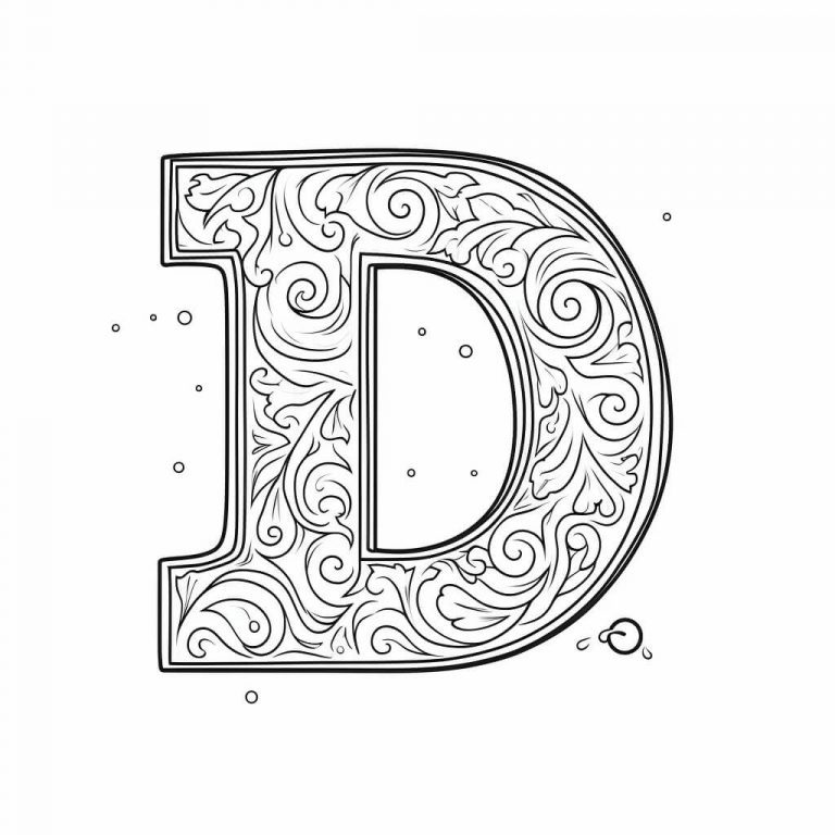 Letter D Coloring Sheet (Free + Printables)