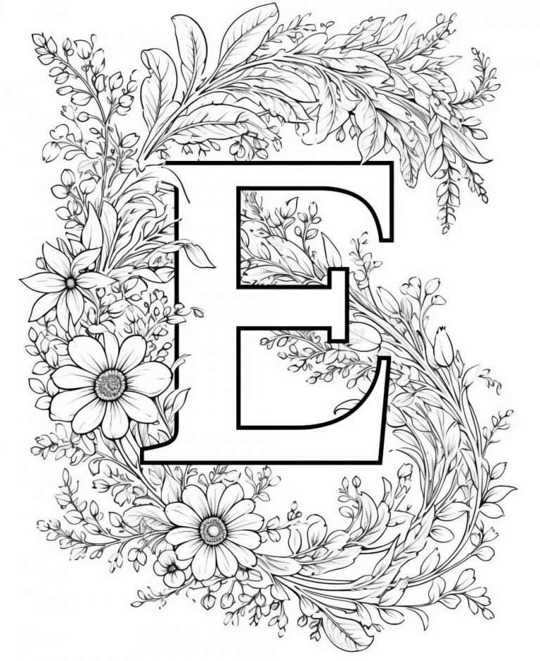 Letter E Coloring Sheet (Free + Printables)