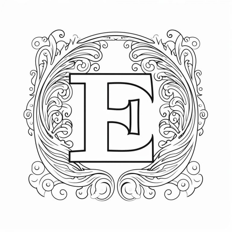 Letter E Coloring Sheet (Free + Printables)