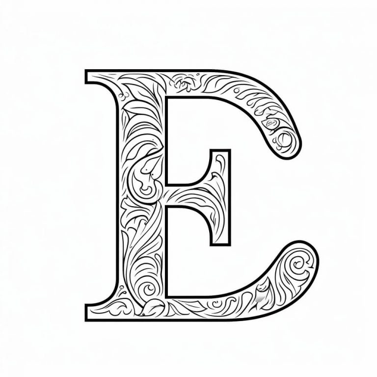 Letter E Coloring Sheet (Free + Printables)