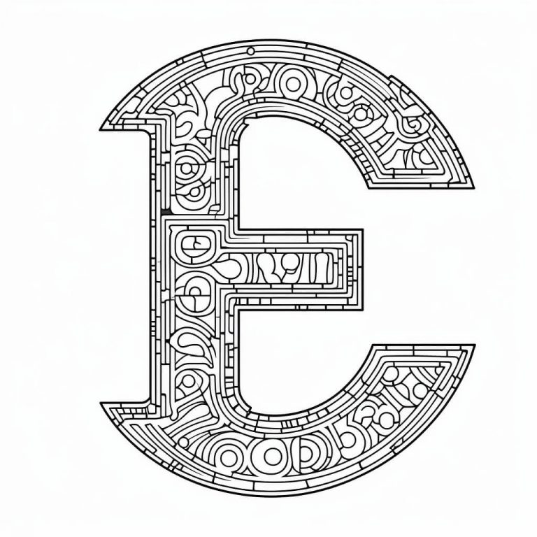 Letter E Coloring Sheet (Free + Printables)
