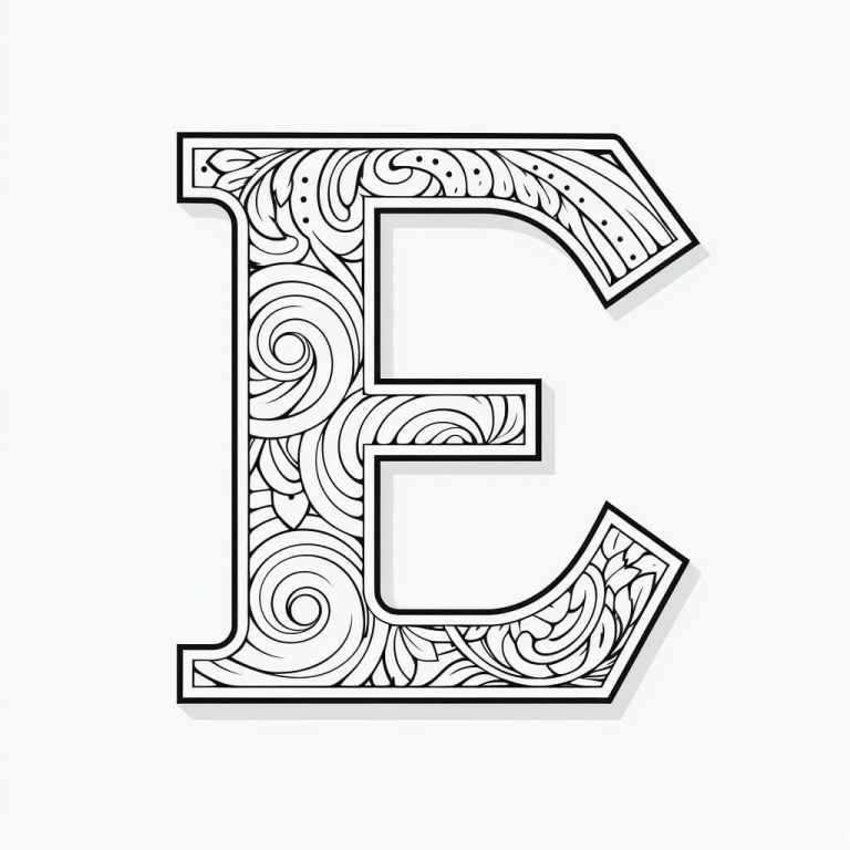 Letter E Coloring Sheet (Free + Printables)
