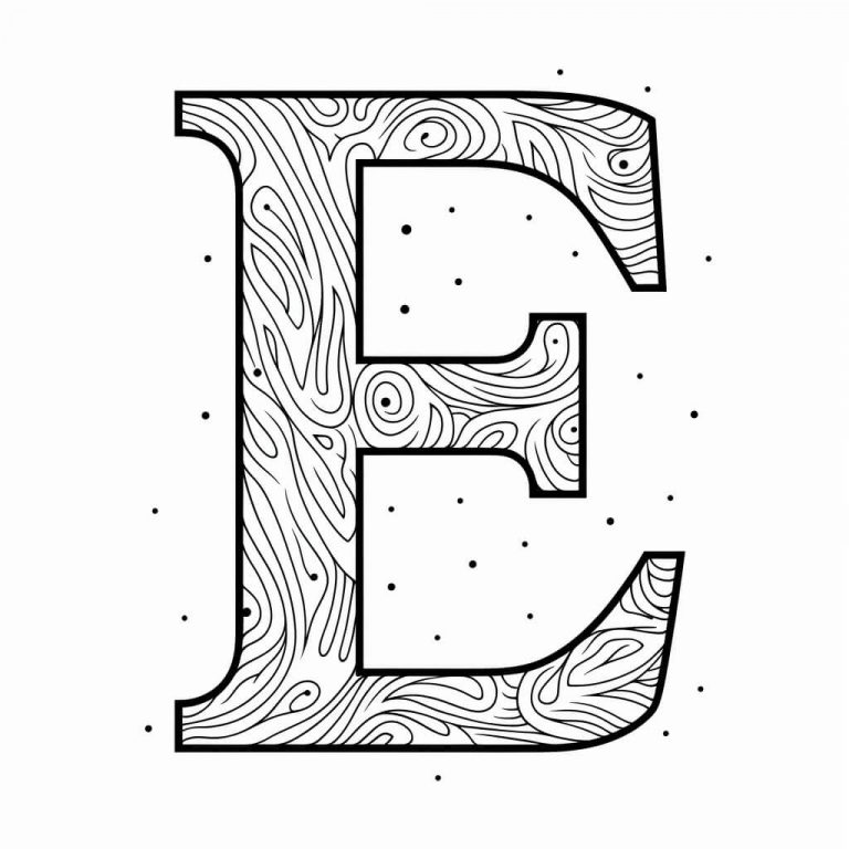 Letter E Coloring Sheet (Free + Printables)