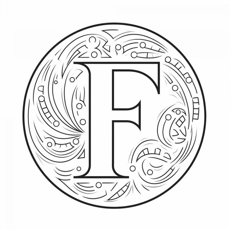 Dibujos de letras F para colorear - Kokoprint.com