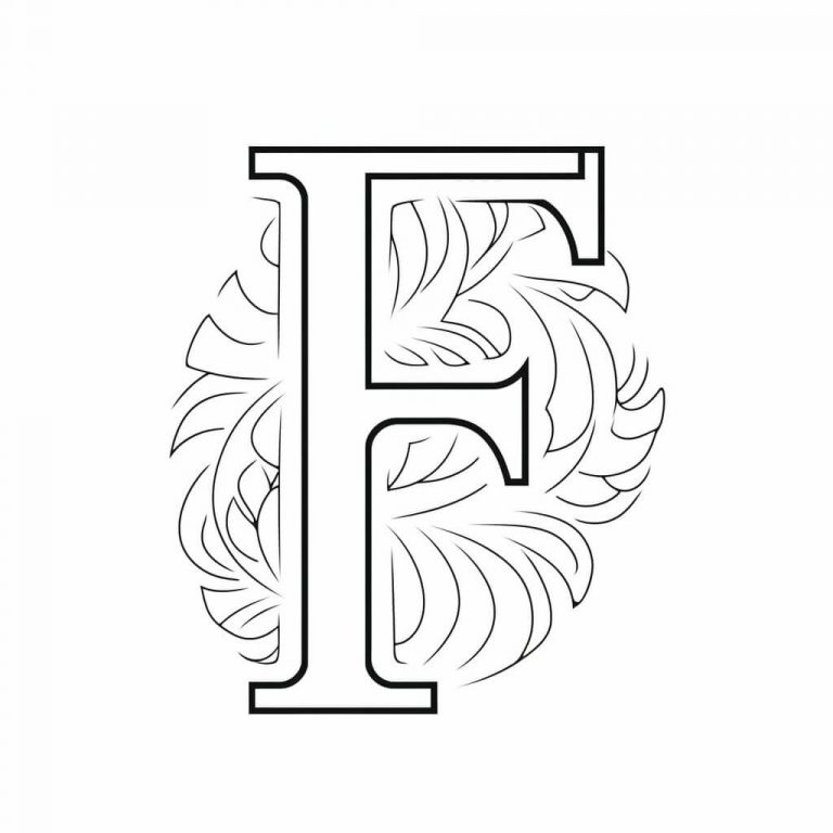 Dibujos de letras F para colorear - Kokoprint.com