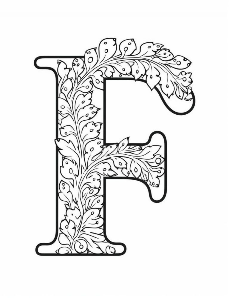 Letter F Coloring Sheet (Free + Printable)