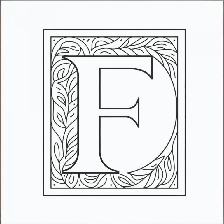Dibujos de letras F para colorear - Kokoprint.com