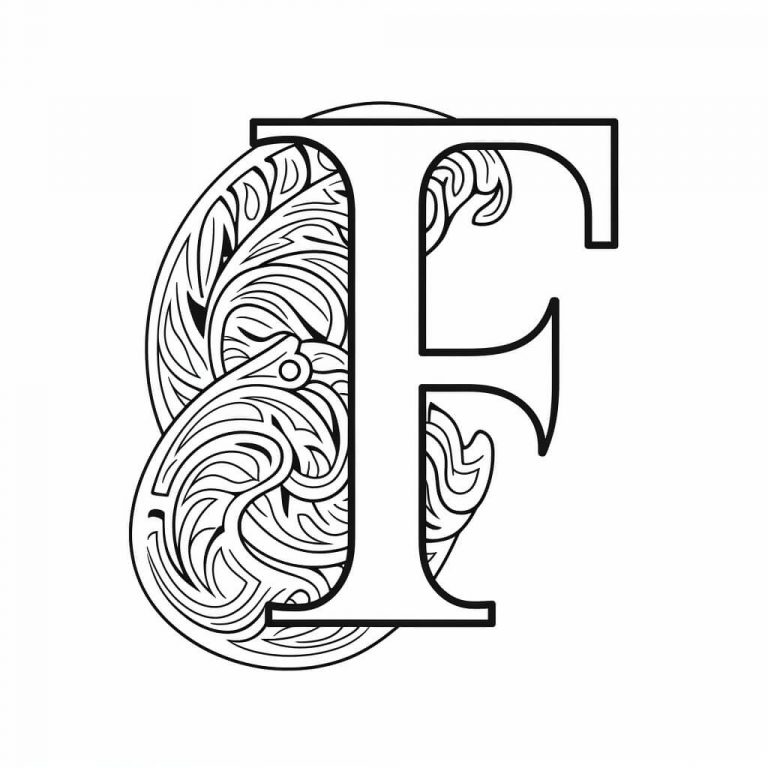 Letter F Coloring Sheet (Free + Printable)